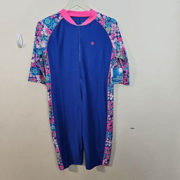 Coolibar | Swim | Coolibar Upf 5sun Protection You Wear Kids Necktoankle Swimwear Girls Blue ...